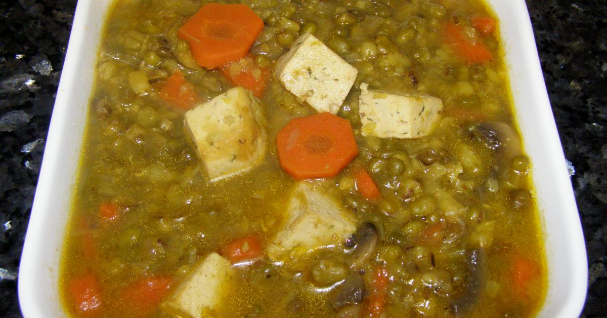 GUISO DE SOJA VERDE CON TOFU A LA ITALIANA por Sandrusqui. La receta de ...